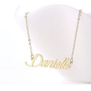 Think Vintage Online | Jewelry | Danielle Gold Sweetheart Name Necklace ...